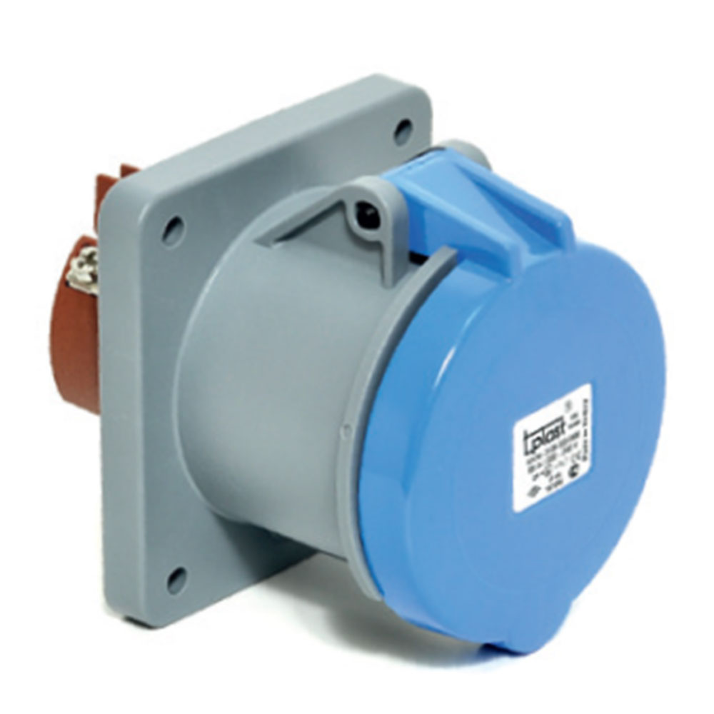 Socle tableau à encastrer droit 63A 2P+T 230V - IP44 - bornes à vis - CENCO